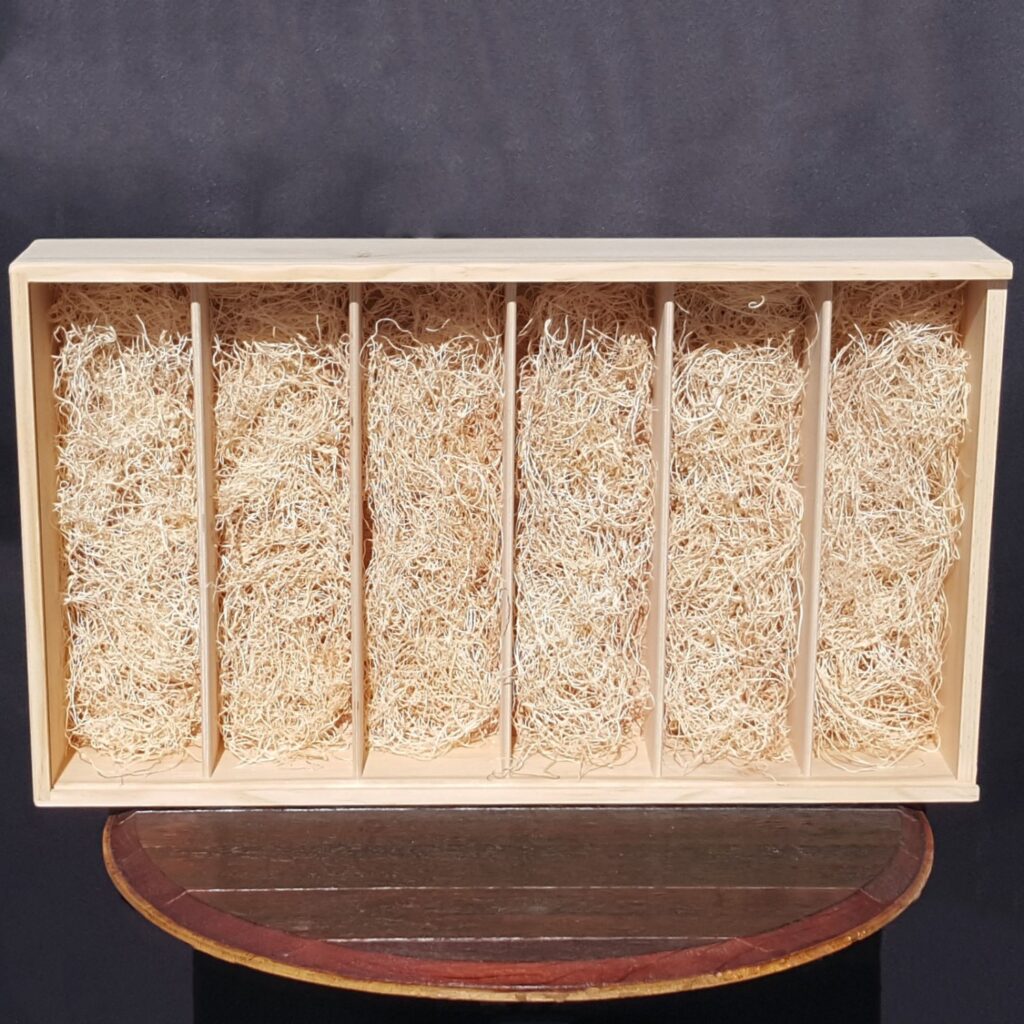 6 Bottle Wine Crate – 1/2″ Wood – Central Coast Packaging Services