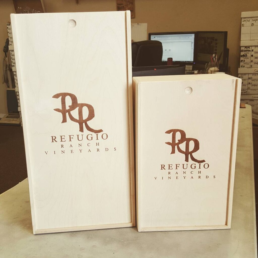 2 Bottle Wine Crate – 3/8″ Wood – Central Coast Packaging Services